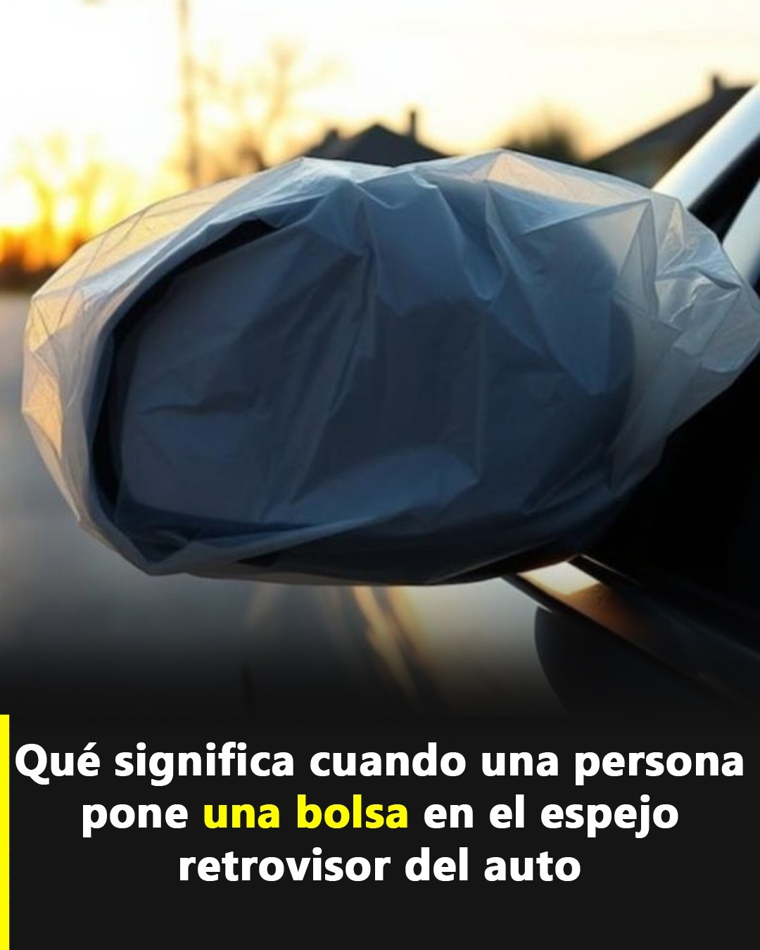 ¿Qué significa que alguien coloque una bolsa en el espejo lateral del ...